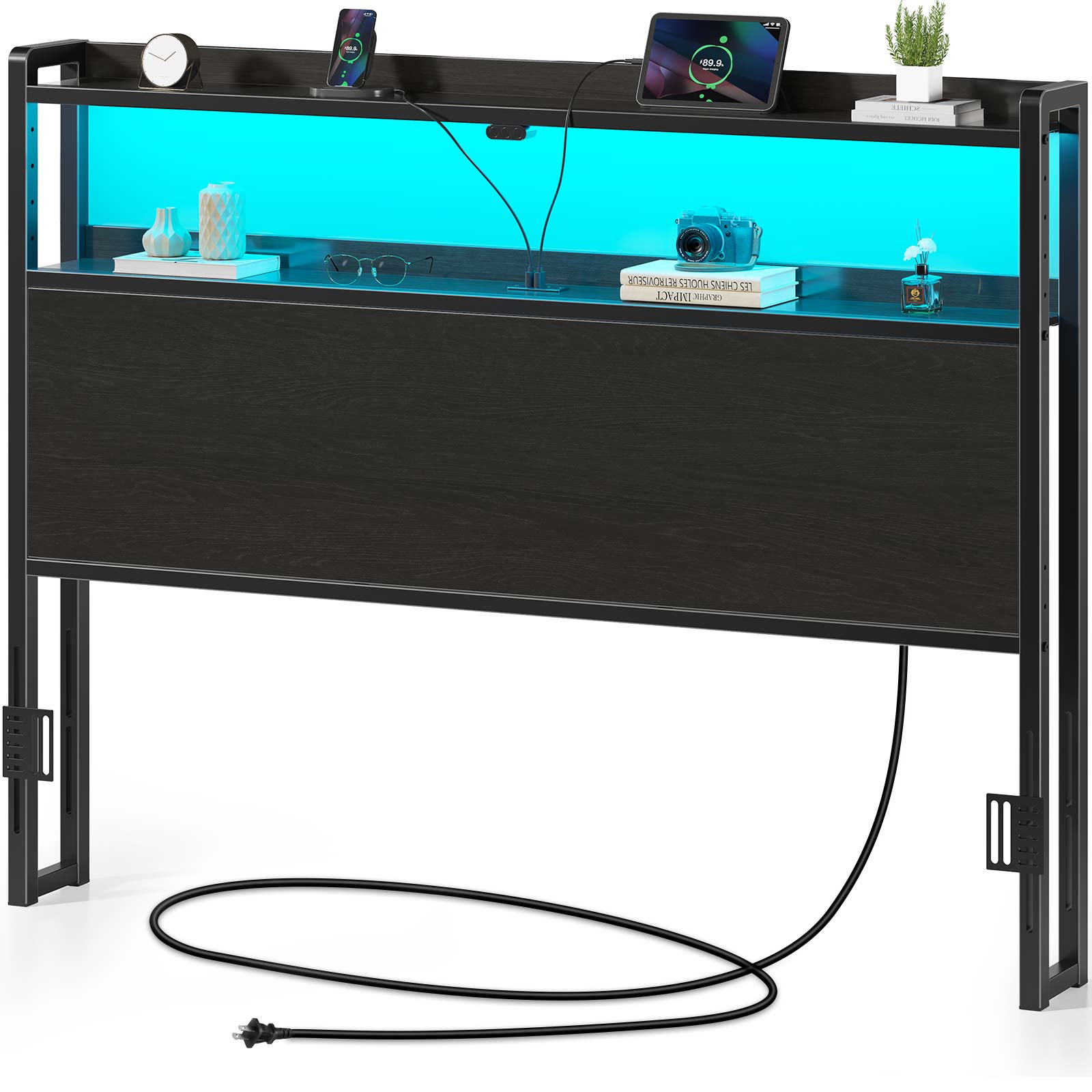 Rolanstar Headboard for Full Size Bed with Storage, 60,000 DIY Color o